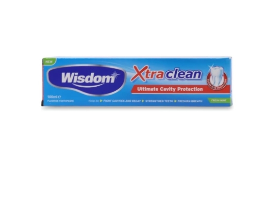 £1.00 WISDOM XTRA CLEAN TOOTHPASTE 100ml - Greenheys Sundries